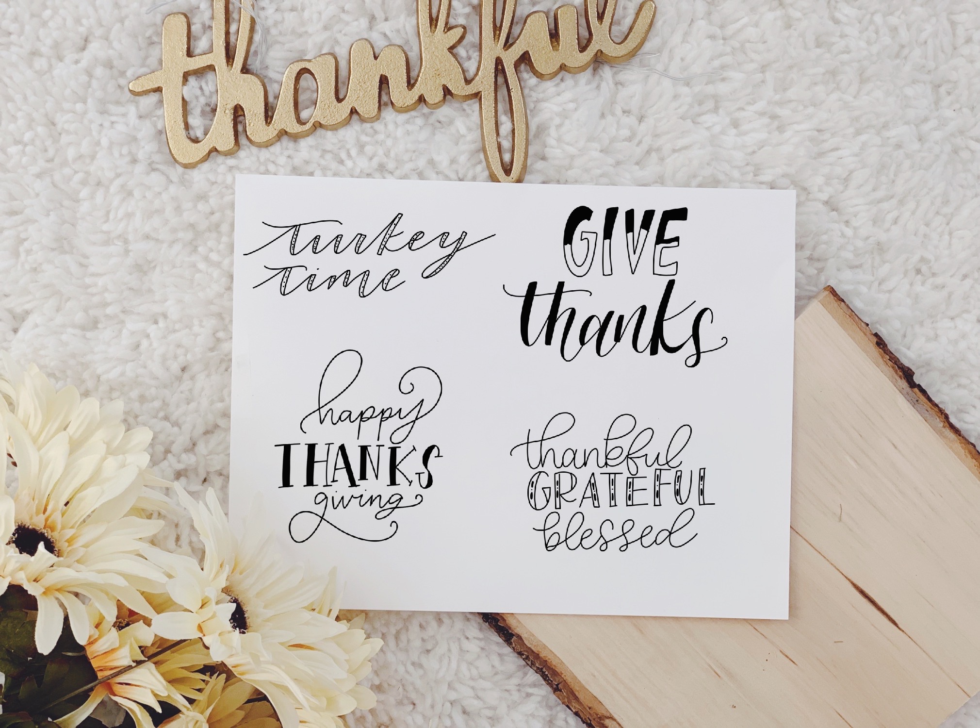 Happy Thanksgiving Freebie - Jennie's Letters